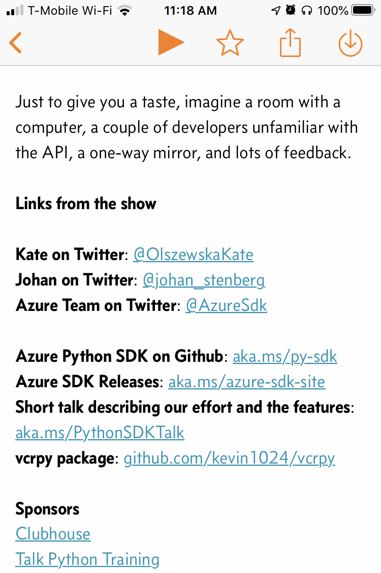 Sponsor the show - [Talk Python To Me Podcast]